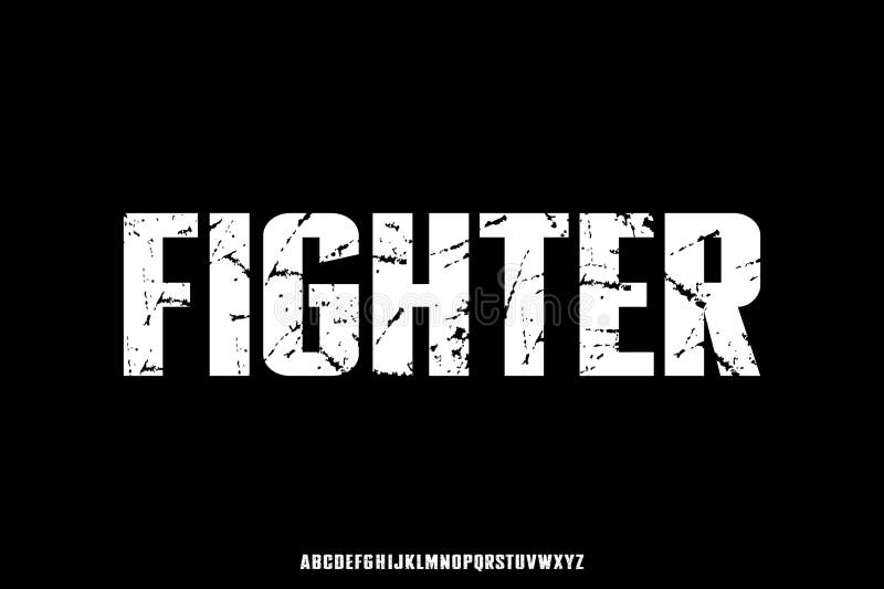 Bold and Grunge Action Movie Alphabet Font Vector for Poster and ...