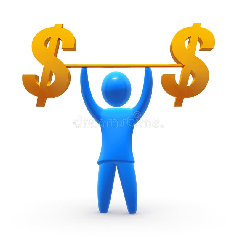 Rich man - dollar stock illustration. Illustration of commercial - 14209262