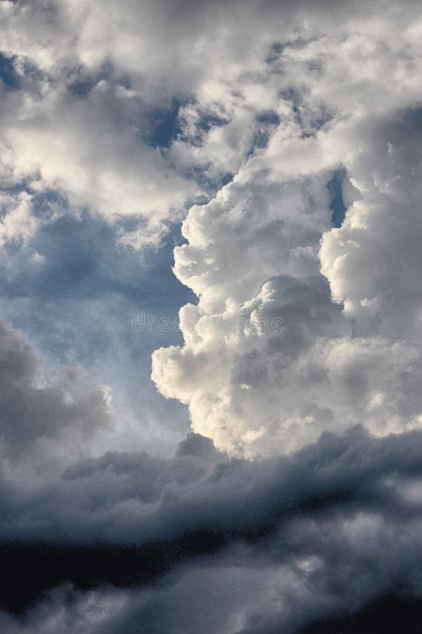 Strong, dramatic clouds stock photo. Image of strong - 76819264