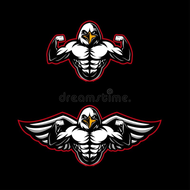 Strong Eagle Athlete. Fitness Bird. Wild Animal Bodybuilder with Stock ...