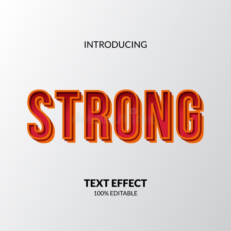 Strong Elegant with Yellow and Red Color Title Editable Text Effect ...