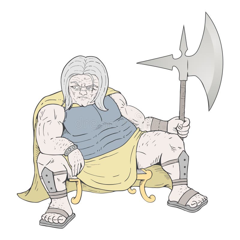 Strong emperor draw stock vector. Illustration of antique - 314200095