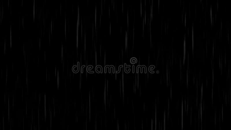 Strong Falling Rain Captured Against a Pure Black Background, Ideal for ...