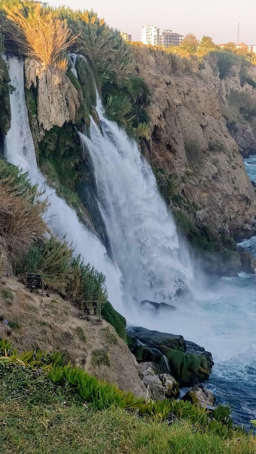 Strong Fast Flowing Waterfall Stock Image - Image of stone, waterfall ...