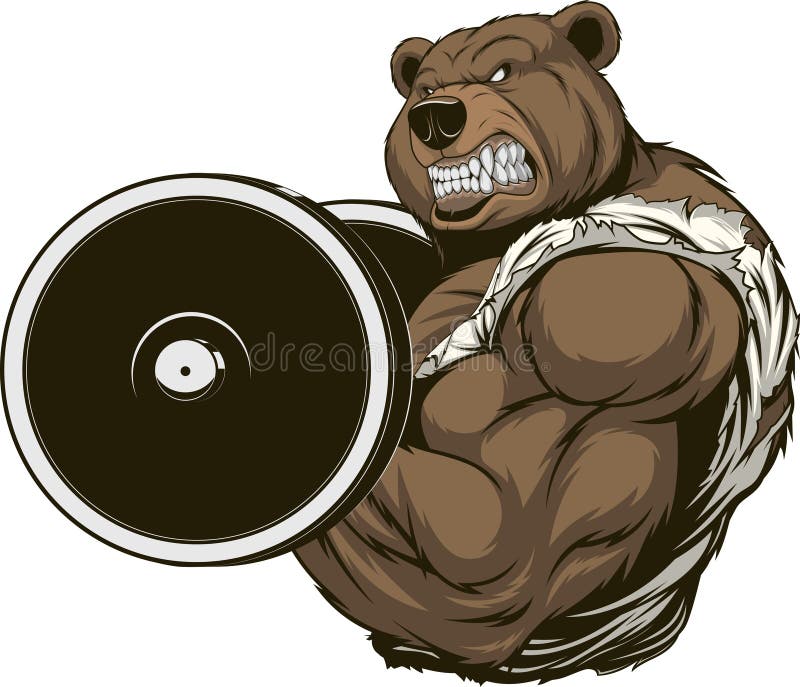 Strong bear stock vector. Illustration of healthy, biceps - 50732471