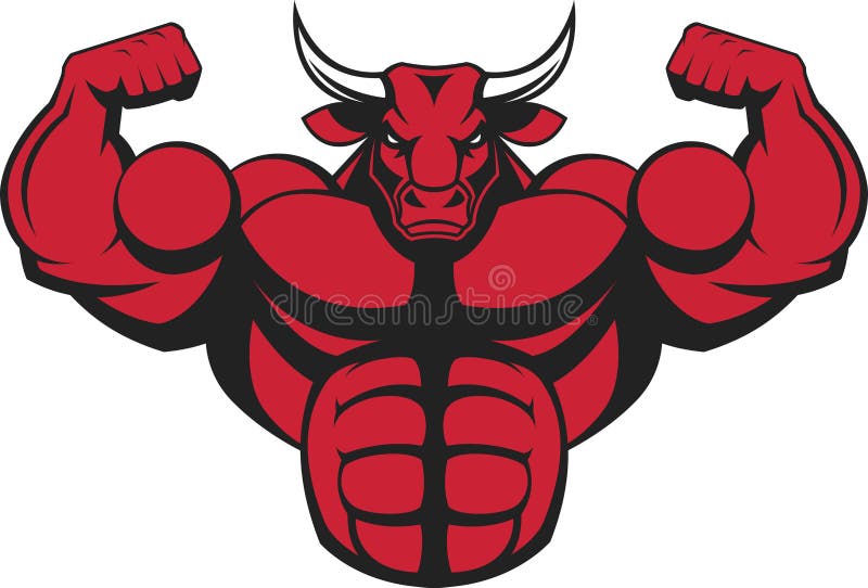 Strong ferocious bull stock vector. Illustration of bull - 89216508