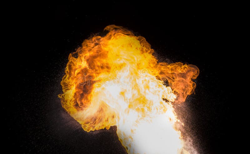 Strong flame, real photo. stock photo. Image of blast - 69925868