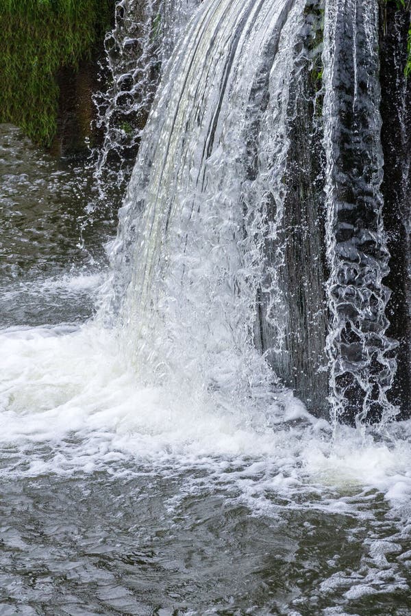 Strong Flow of Water. Active Current, Waterfall Stock Photo - Image of ...
