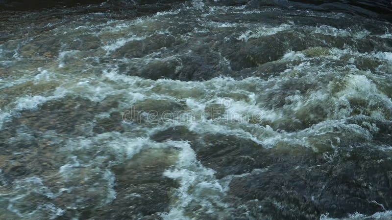 Strong Flow of Water in the Water Canal. Stock Footage - Video of foam ...