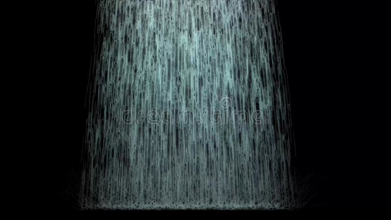 Strong Flowing Waterfall Effect Front View Medium Size Top White Water ...