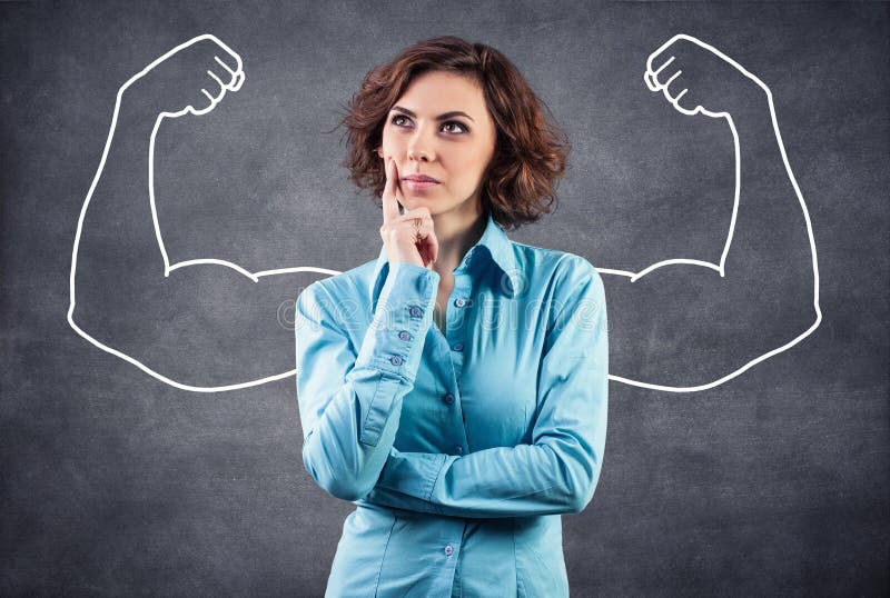 Strong and powerful woman stock image. Image of learn - 101381633