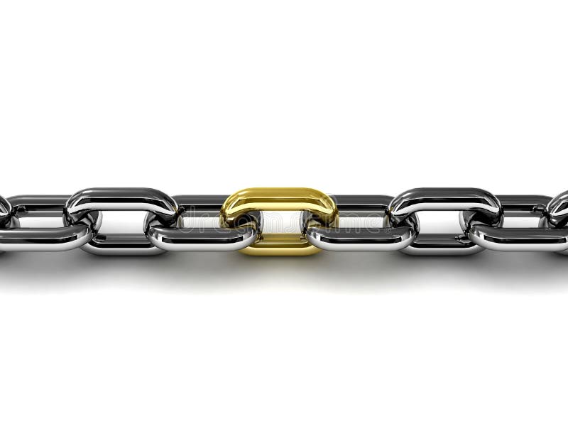 Strong golden link. stock illustration. Illustration of cooperation ...