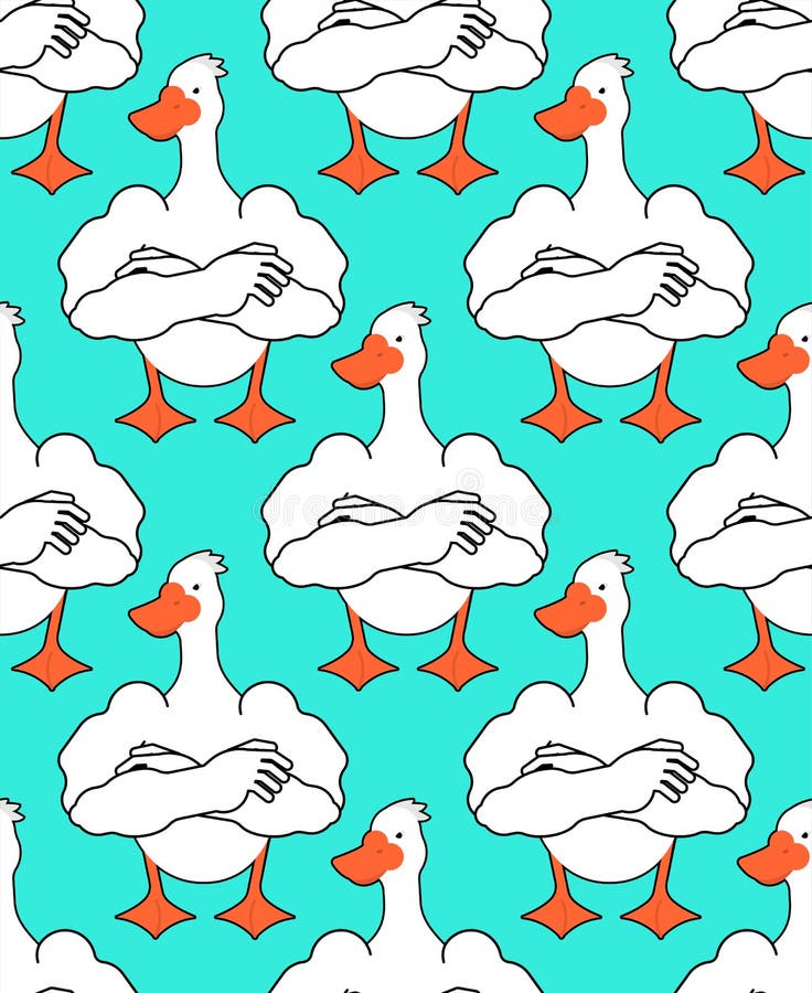 Strong Goose Pattern Seamless . Powerful Waterfowl Background Stock ...