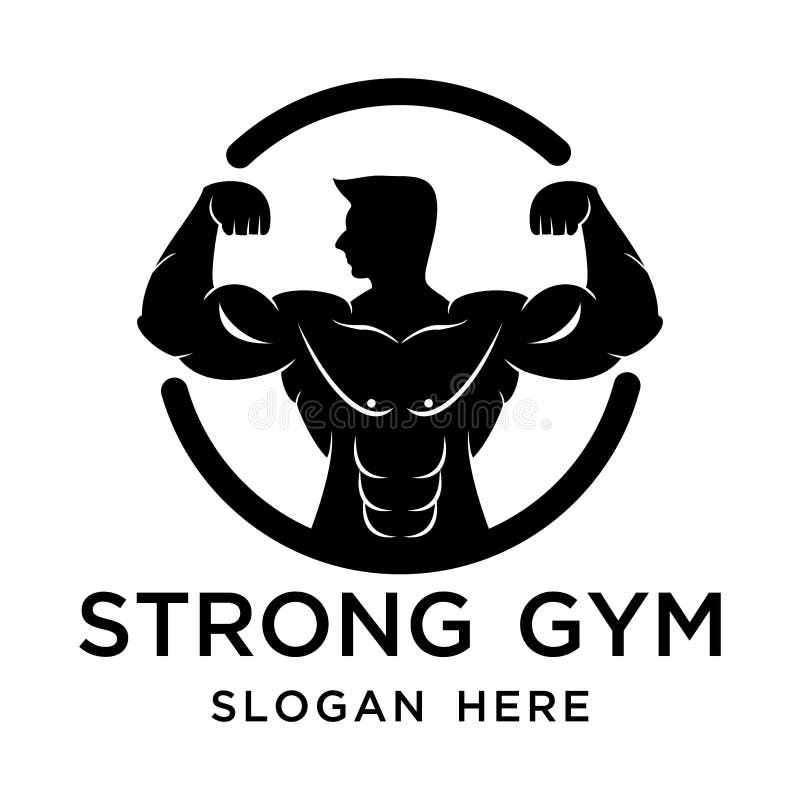 Strong Gym Logo Design Simple Stock Vector - Illustration of modern ...