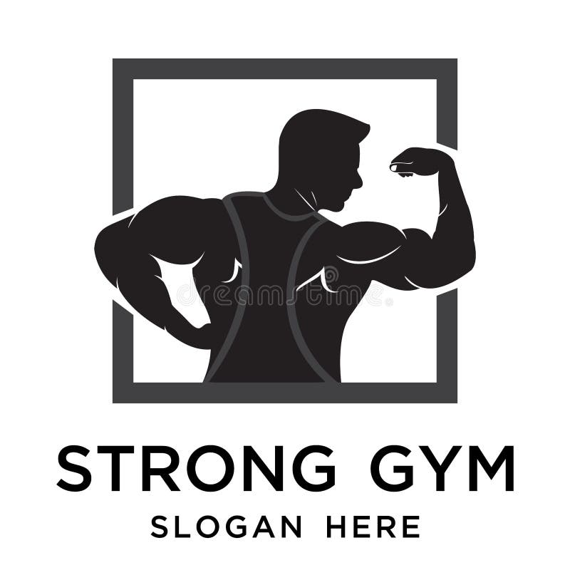 Strong Gym Logo Design Simple Stock Vector - Illustration of modern ...