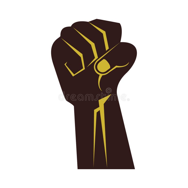 Hand fist poster stock vector. Illustration of human - 212439219
