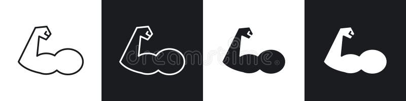 Strong hand icon stock vector. Illustration of icon - 341277910