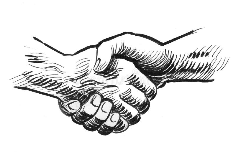 Strong handshake stock illustration. Illustration of introduce - 133420950