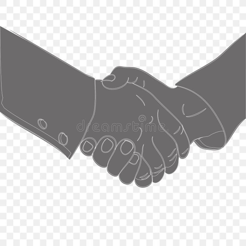 Strong Handshake Of Two Men`s Hands Stock Vector - Illustration of ...