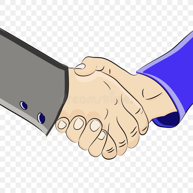 Strong Handshake of Two Men`s Hands Stock Vector - Illustration of ...