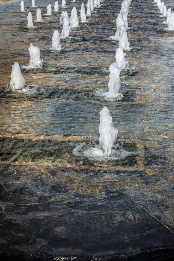 Strong Head of Water Jets from Fountain/water Shape on Fountain Stock ...