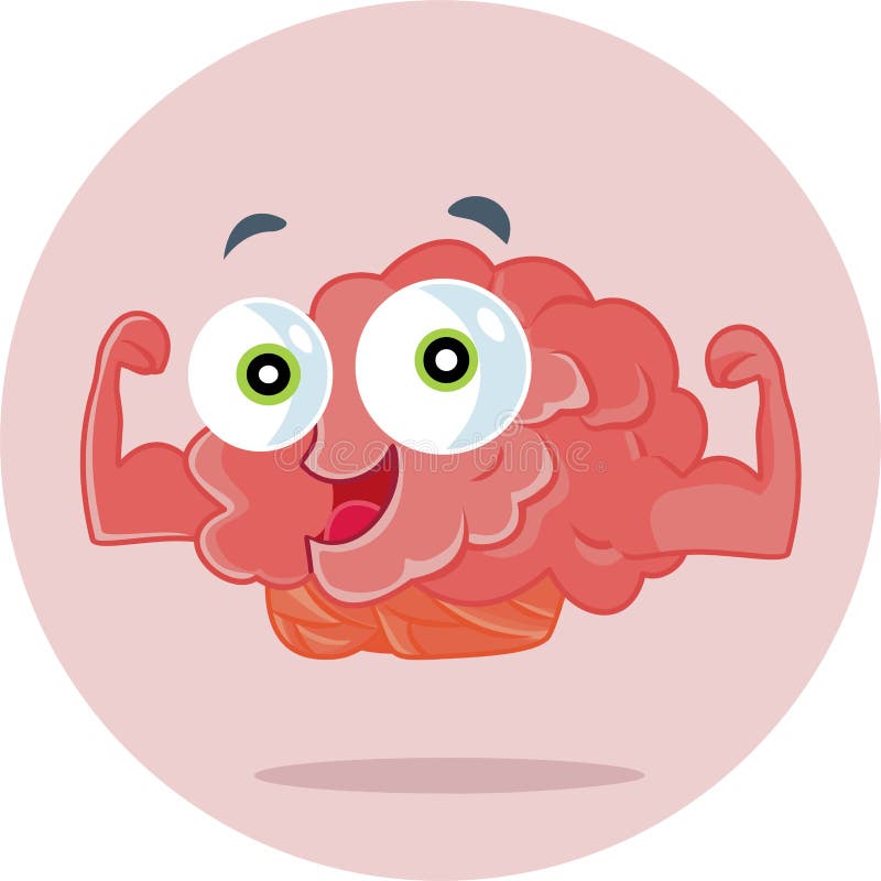 Strong Healthy Brain Vector Cartoon Illustration Stock Vector ...