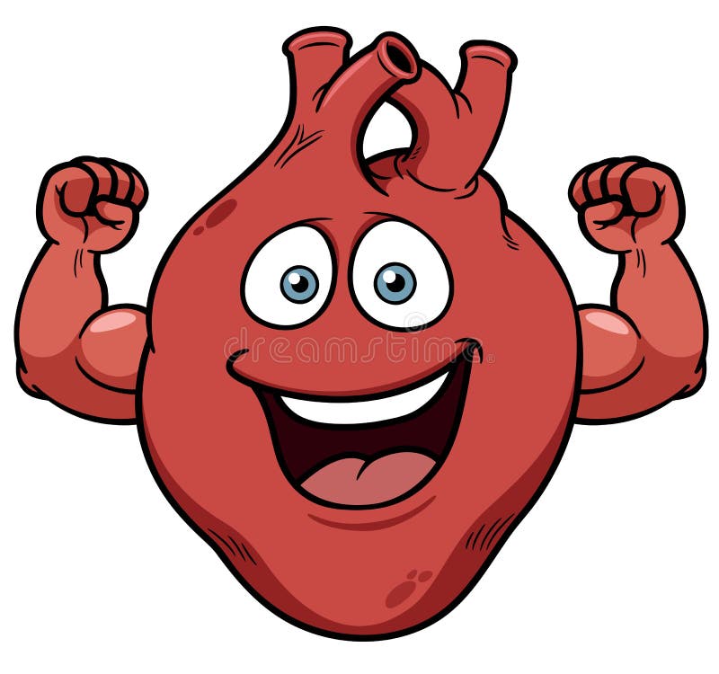 Strong heart cartoon stock vector. Illustration of sporty - 32226984
