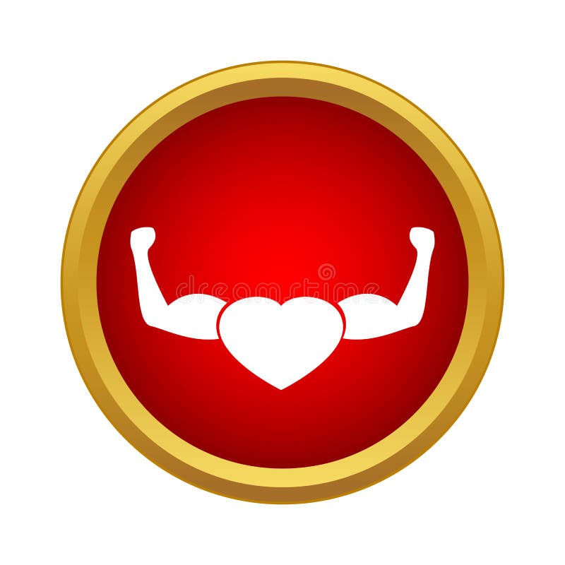 Strong Heart Icon, Outline Style Stock Vector - Illustration of line ...