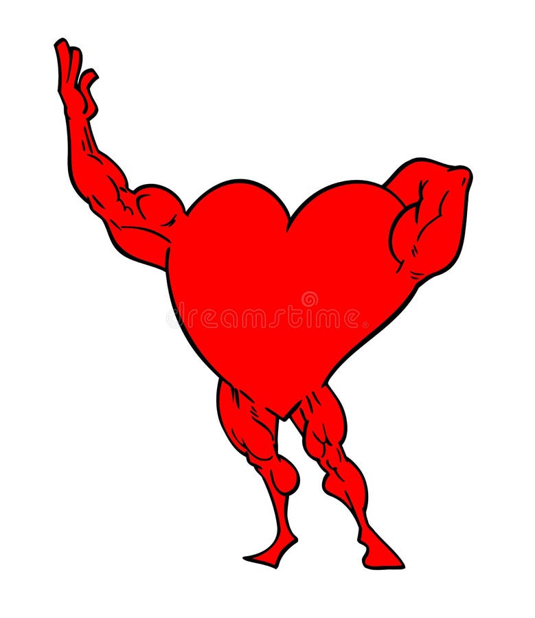 Strong heart stock illustration. Illustration of biceps - 82758369