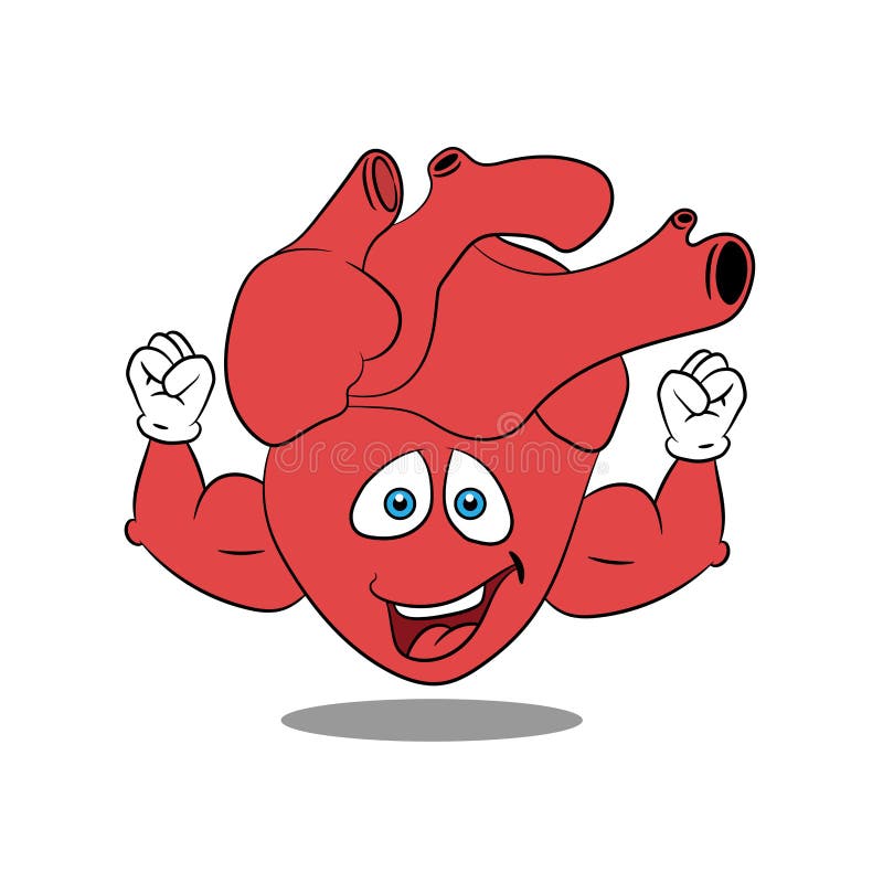 Biceps Heart Bodybuilder. Main Muscle of Athlete Stock Vector ...