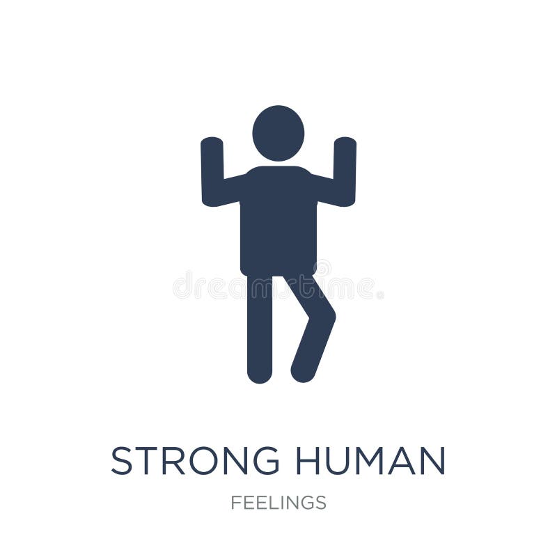 Strong Human Icon. Trendy Flat Vector Strong Human Icon on White Stock ...