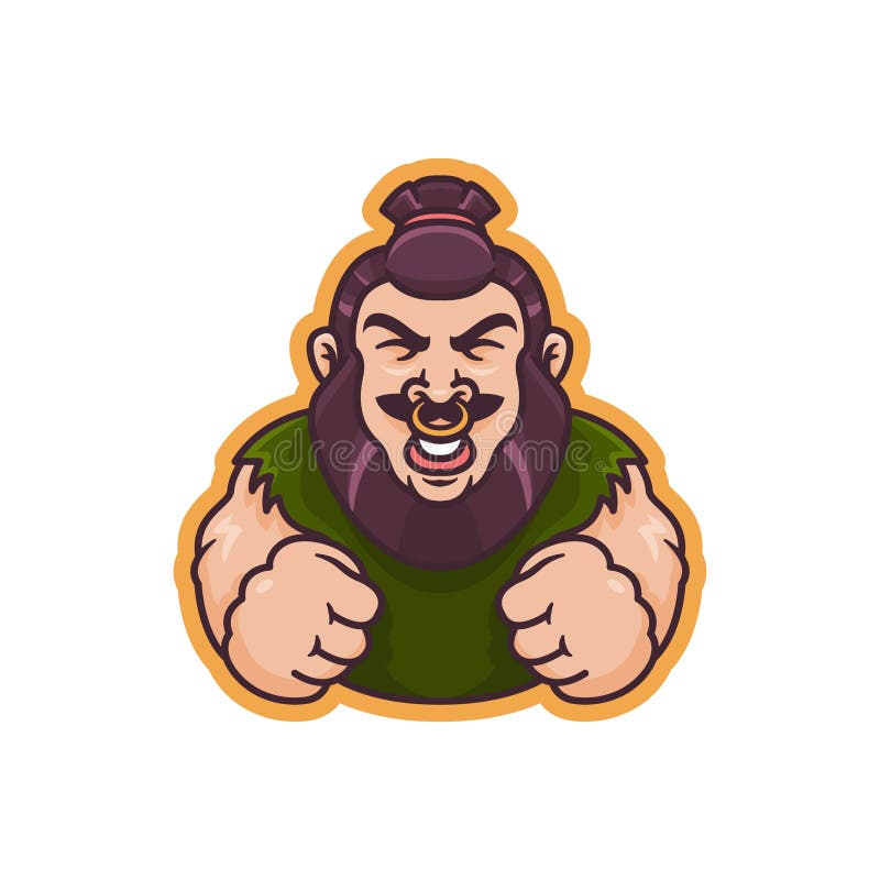 Strong Human Mascot Illustration Stock Illustration - Illustration of ...