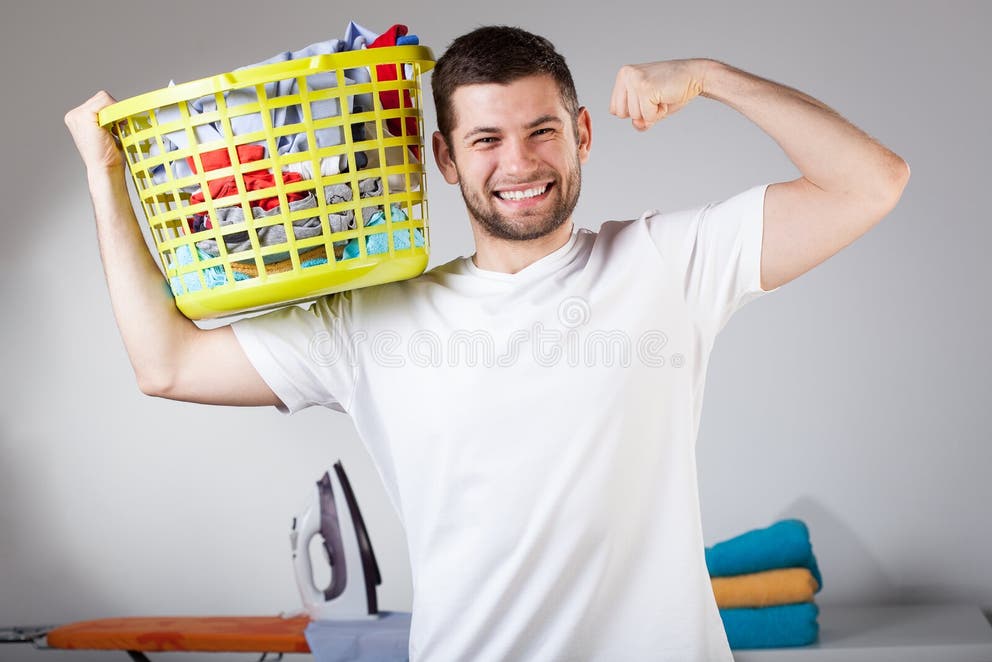 Strong husband stock image. Image of housework, alone - 38071683