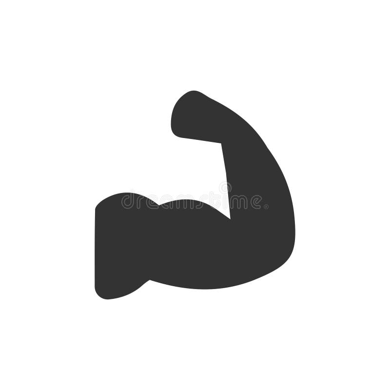 Strong icon flat stock vector. Illustration of healthy - 136117662