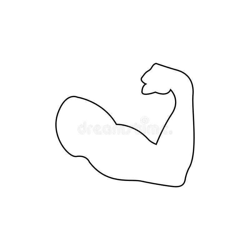 Strong Human Arm Silhouette Stock Vector - Illustration of healthy ...