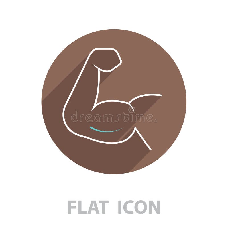 Strong Icon. Muscles Symbol Stock Vector - Illustration of drawing ...