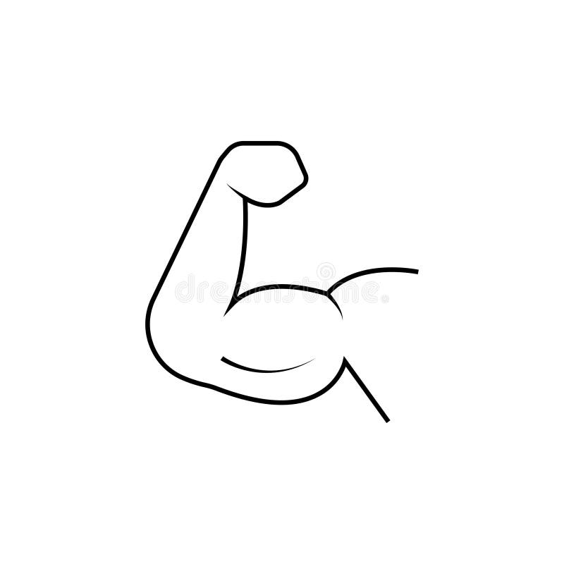 Strong Icon. Muscles Symbol Stock Vector - Illustration of drawing ...