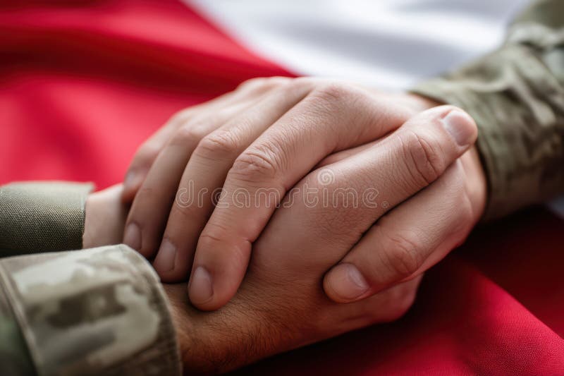 A Strong Image of Unity Shows Hands Over a National Flag, Symbolizing ...