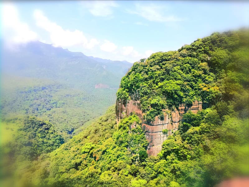 The Strong Jungle Mount with Rock and Sky Stock Photo - Image of strong ...
