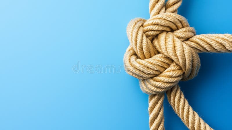 The Strong Knot of Tightly Woven Ropes Creates an Artistic Focal Point ...