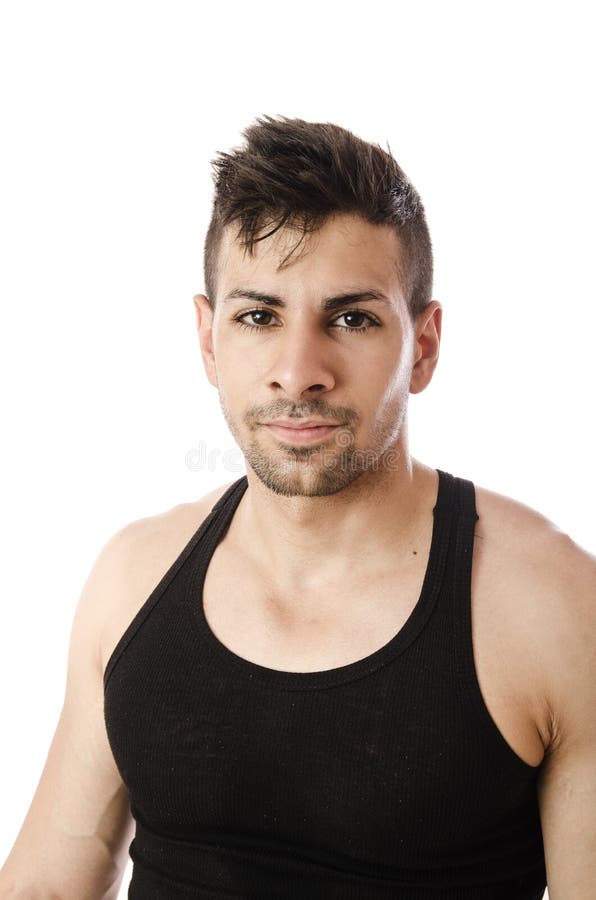 Strong latin young man stock image. Image of serious - 51373179