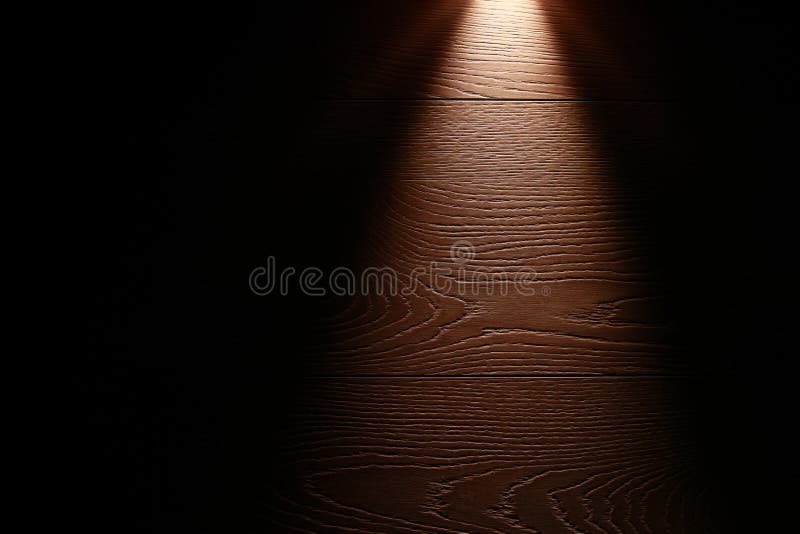 Strong Light Source from Flash Light Shining on the Floor in the Dark ...