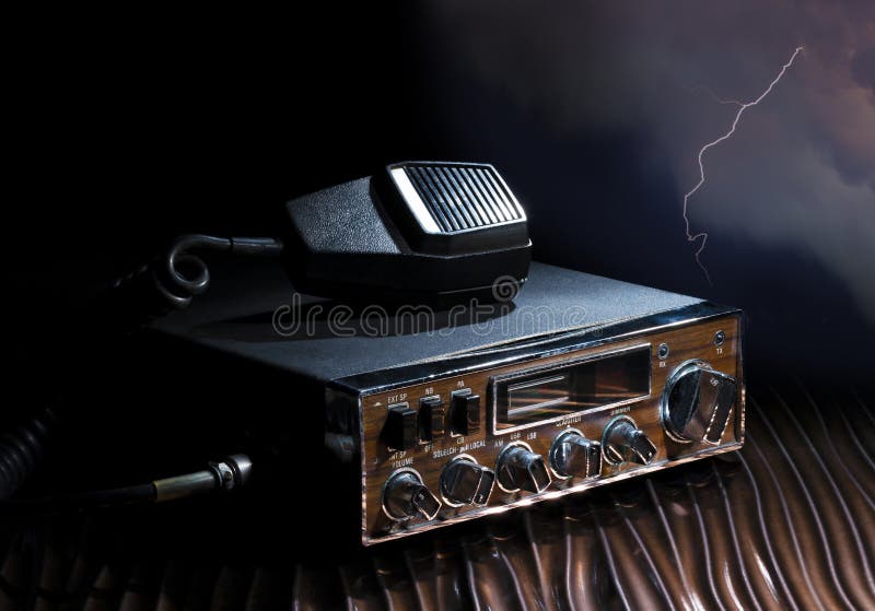 Lightning Storm Behind a CB Radio and Mike Stock Image - Image of ... Lightning Storm Behind a CB Radio and Mike Stock Image - Image of ...