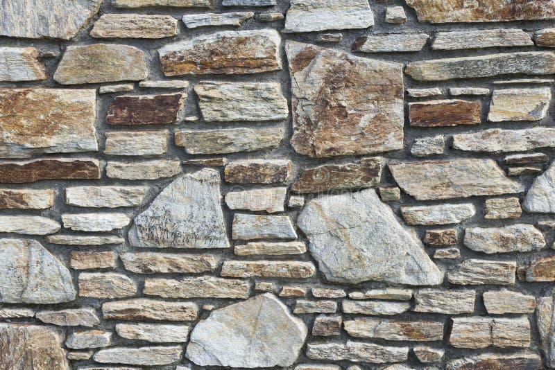 Limestone Wall in Small Rectangular Blocks, Vertical Plane Stock Photo ...