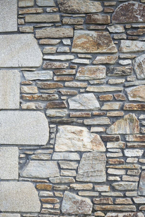 Limestone Wall in Small Rectangular Blocks, Vertical Plane Stock Photo ...