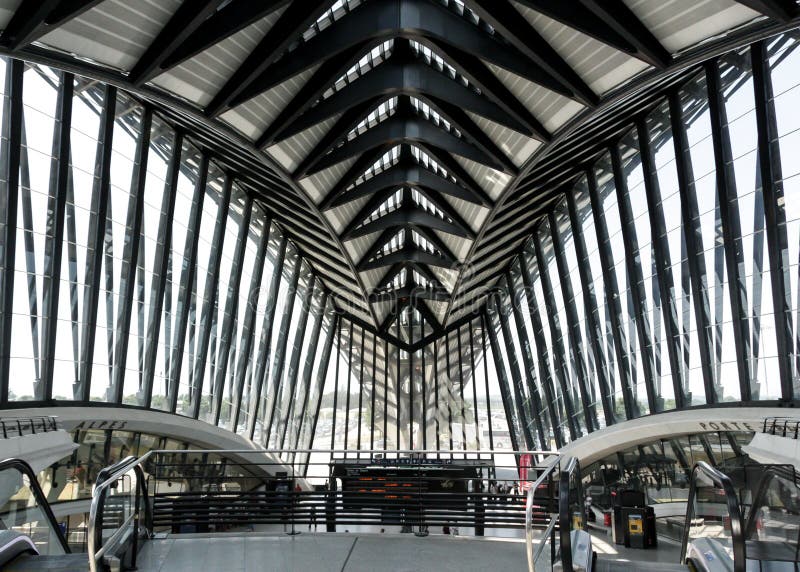 Strong Lines and Shapes of a High Rise Building, Rendered in Black and ...