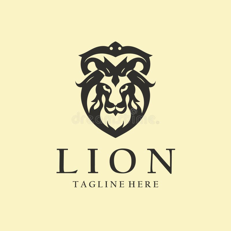 Strong Lion Logo design stock vector. Illustration of cartoon - 303674921