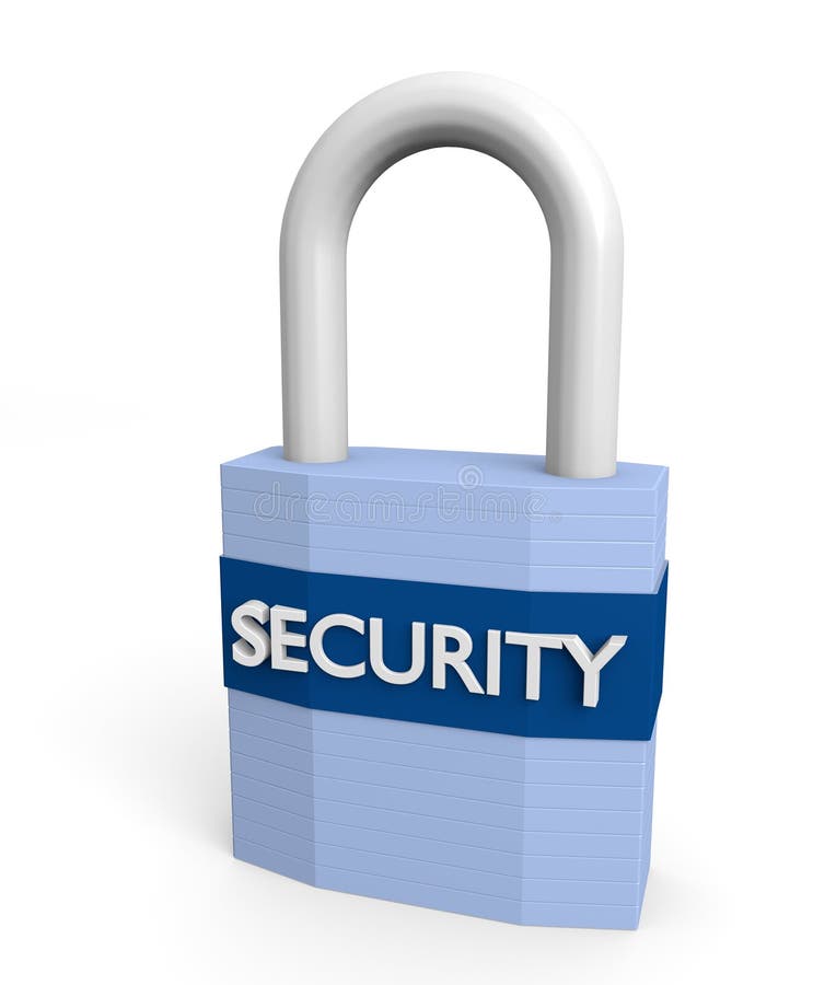 Strong Lock with the Word Security on it Stock Illustration ...