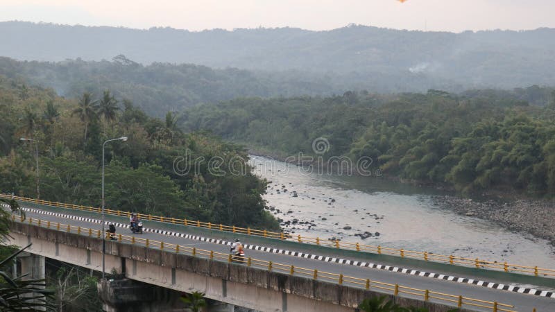 Strong and Long Bridge Crossed the River Stock Image - Image of strong ...