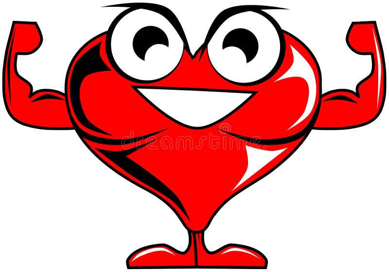 Strong Love Cartoon Isolated Stock Illustration - Illustration of ...